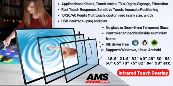 INFRARED (IR) MULTI-TOUCH OVERLAY FRAME - amsimpex